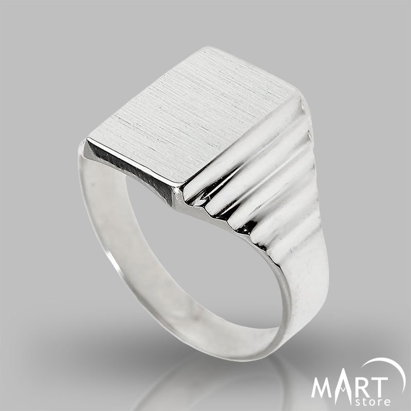 Silver Monogram Signet Ring | semashow.com